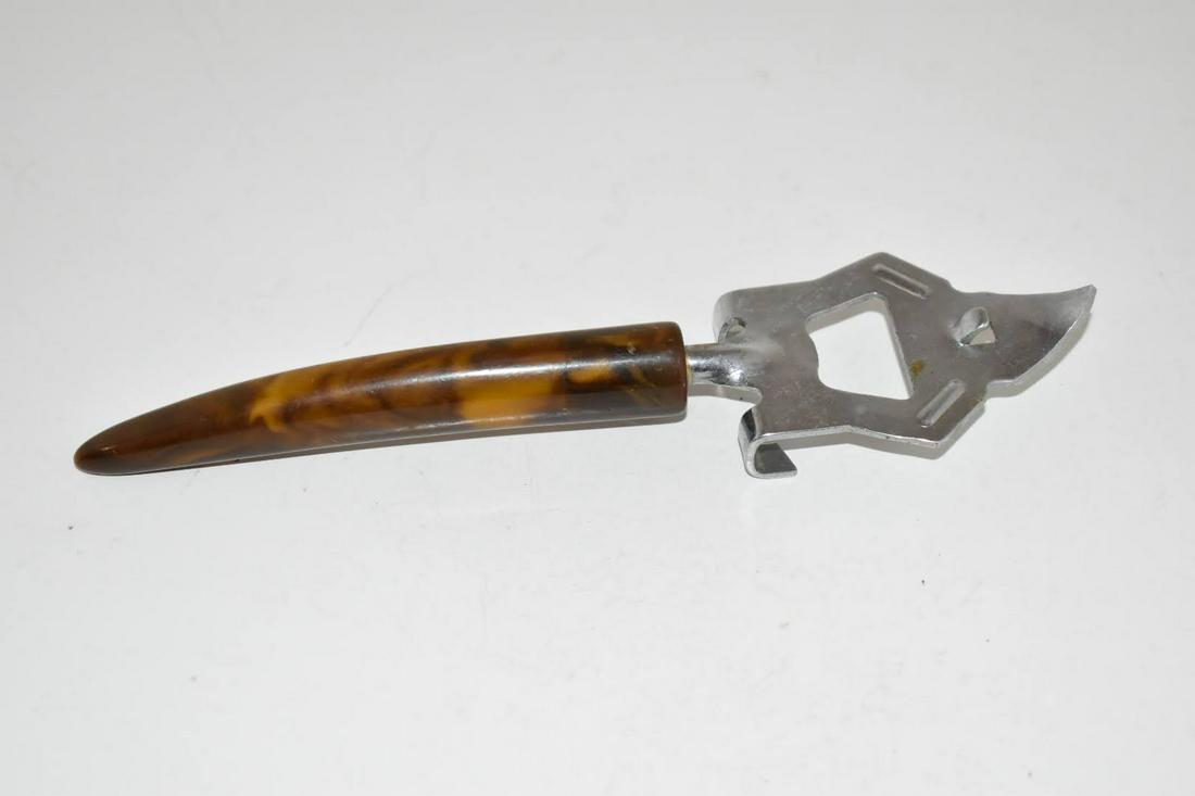 Vintage Bown Marbled Beer Can Opener