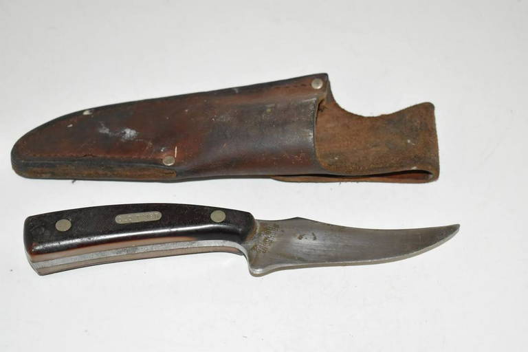 Vintage Schrade Usa 152 Old Timer Sharpfinger Hunting Knife W/ Leather ...
