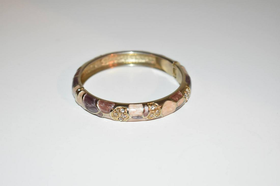 Vintage Jtf Enamel Bracelet 6 In