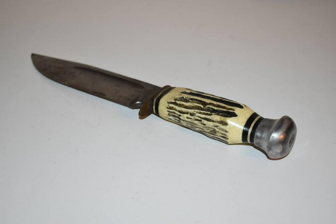 Vintage Pic Solingen Germany Stag Antler Hunting Knife