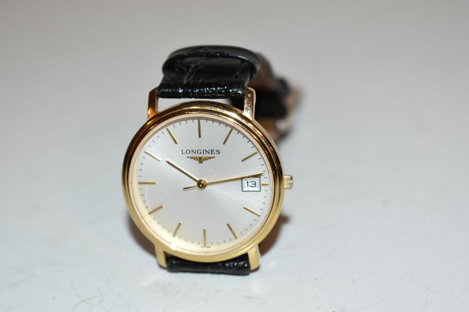 Vintage Swiss Longines Quartz Gold Tone Men's Wrist Watch Works Great