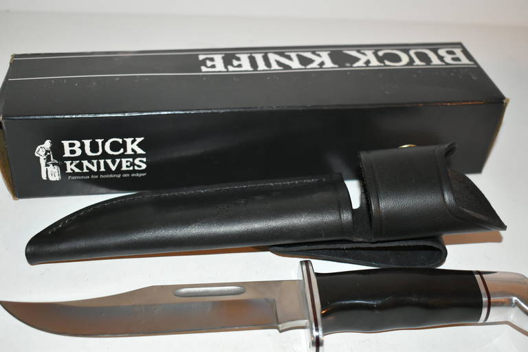 Buck 119 Special Fixed Blade Knife W/ Sheath, Paperwork, & Box Nos