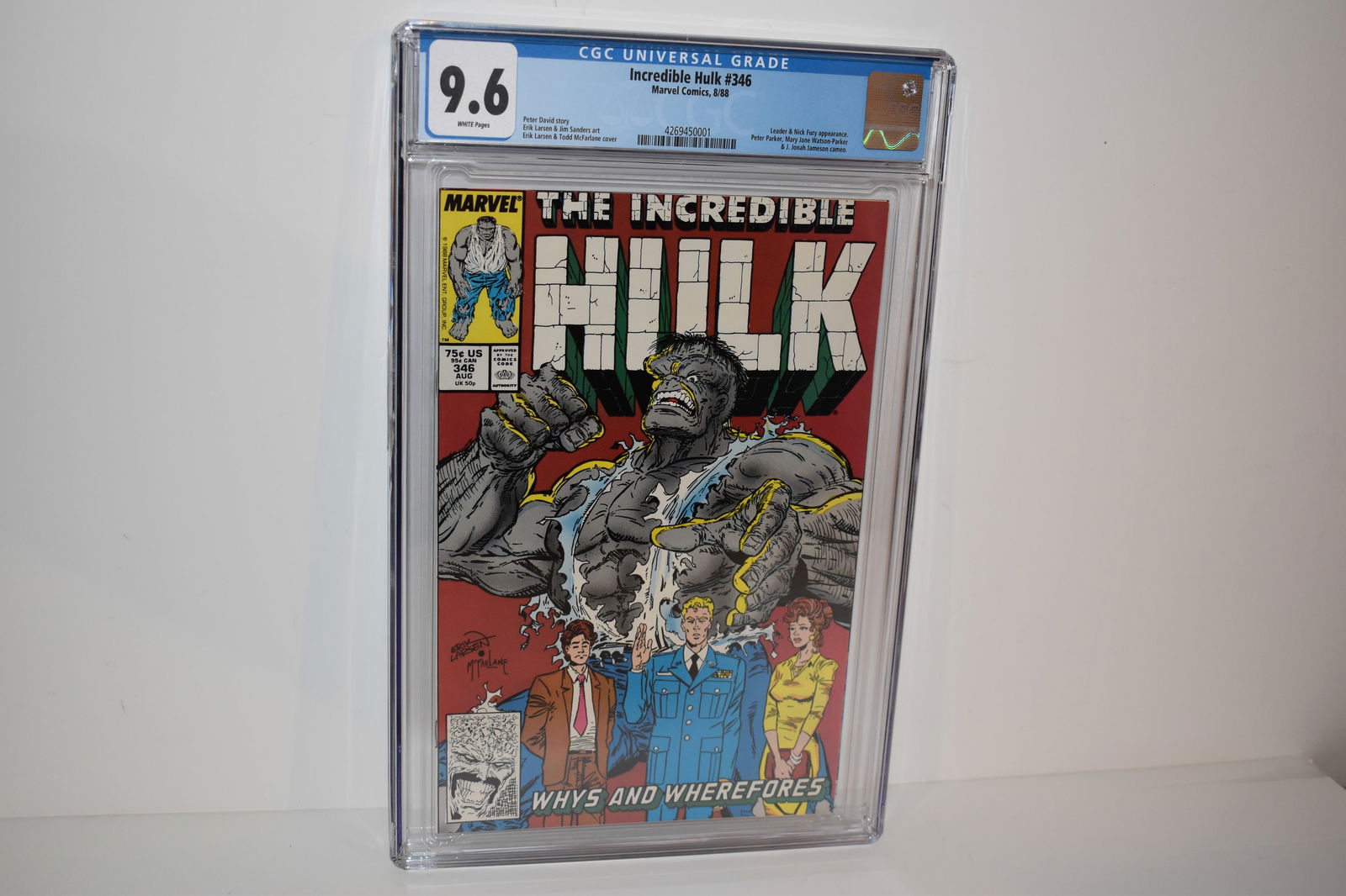 Incredible Hulk 346 Cgc Graded 9.6 Nm+ Mcfarlane Marvel Comics 1988 Auction