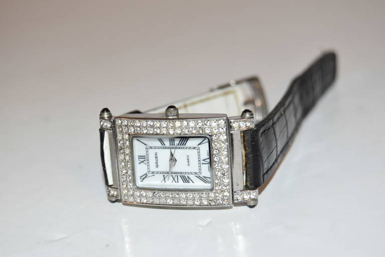 Vintage Gruen Quartz Watch Crystal Enhanced Bezel Gr8927l Reversible ...