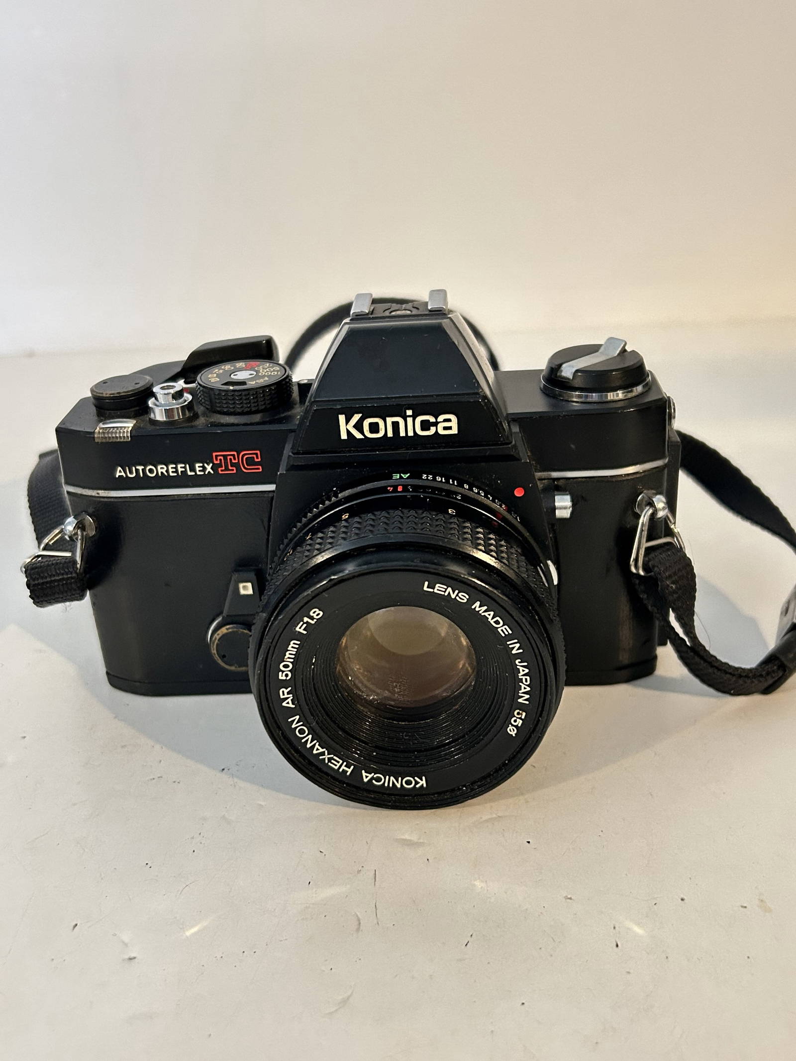 Vintage Konica Autoreflex Tc Camera & 50mm/f1:1.8 Hexanon Ar Lens Works ...