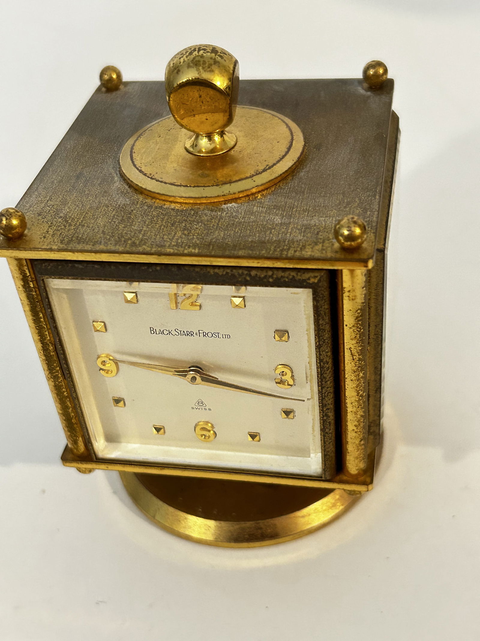 Vintage Black Starr & Frost Clock Veranderlich Barometer Thermometer ...