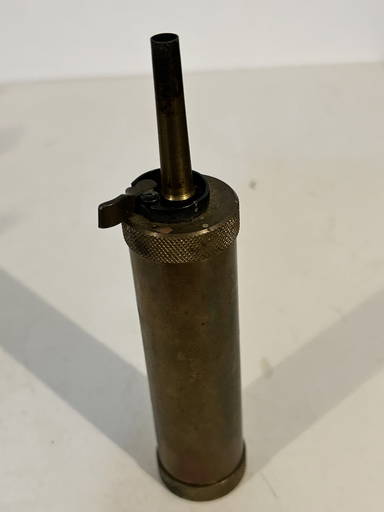 Vintage Cva Brass Muzzle Loader Black Powder Flask Made In Italy