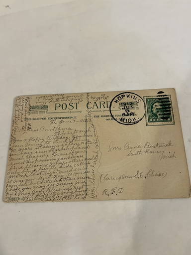 Vintage George Washington 1 Cent Stamp Postcard