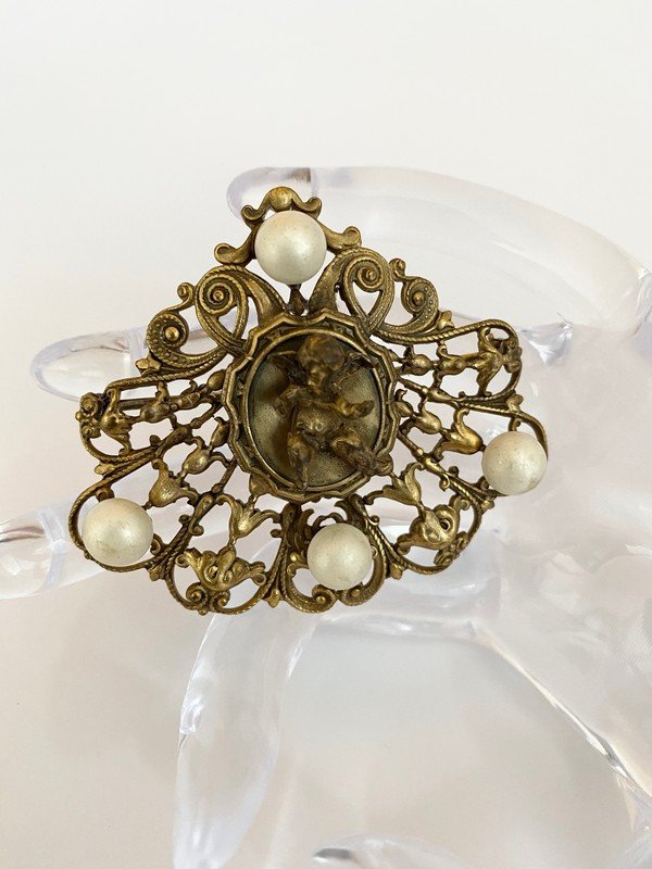 Vintage Joseff Of Hollywood Rare Cherub Brooch