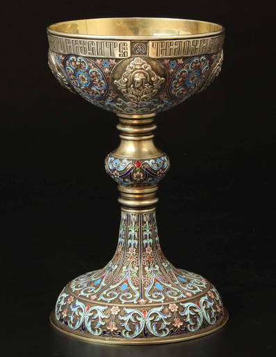 19th Century Russian Silver & Enamel Potir
