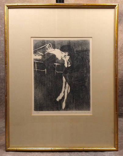 Vintage American Modernist Artist Raphael Soyer New York Artist Etching ...