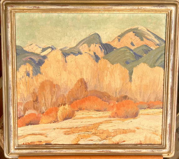 Vintage American Artist Elmer Page Turner Taos New Mexico Oil Painting ...