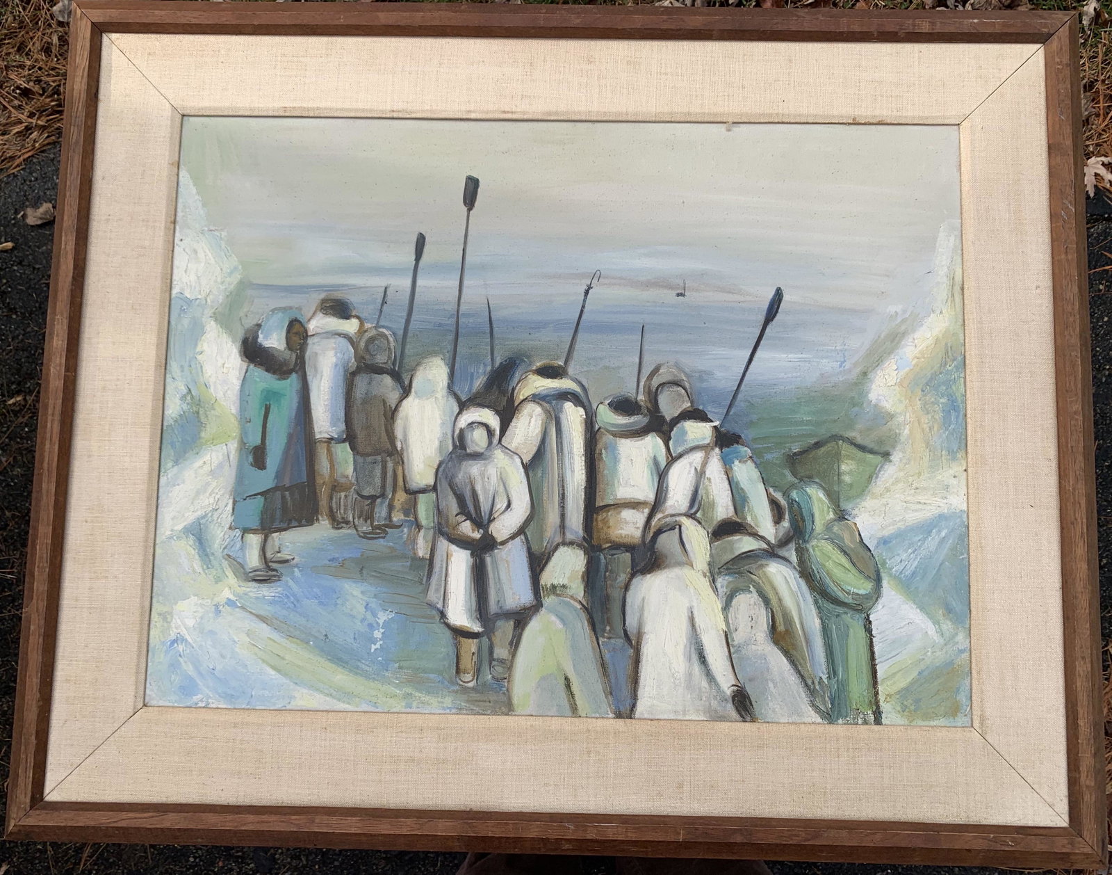 Vintage Important American Alaskan Female Artist Claire Fejes Oil ...
