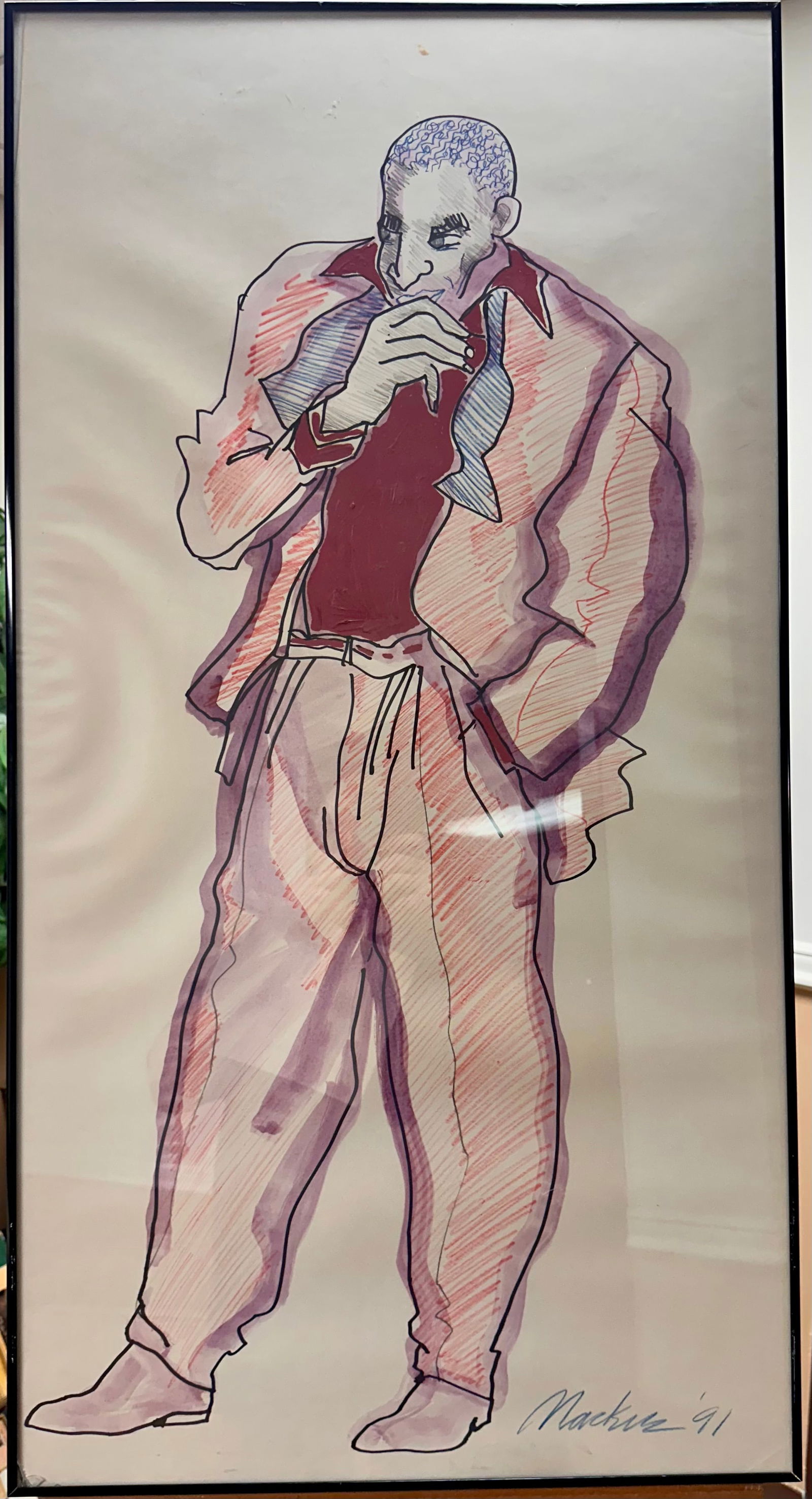 American School Modernist Self-portrait African American Artist Deryl ...