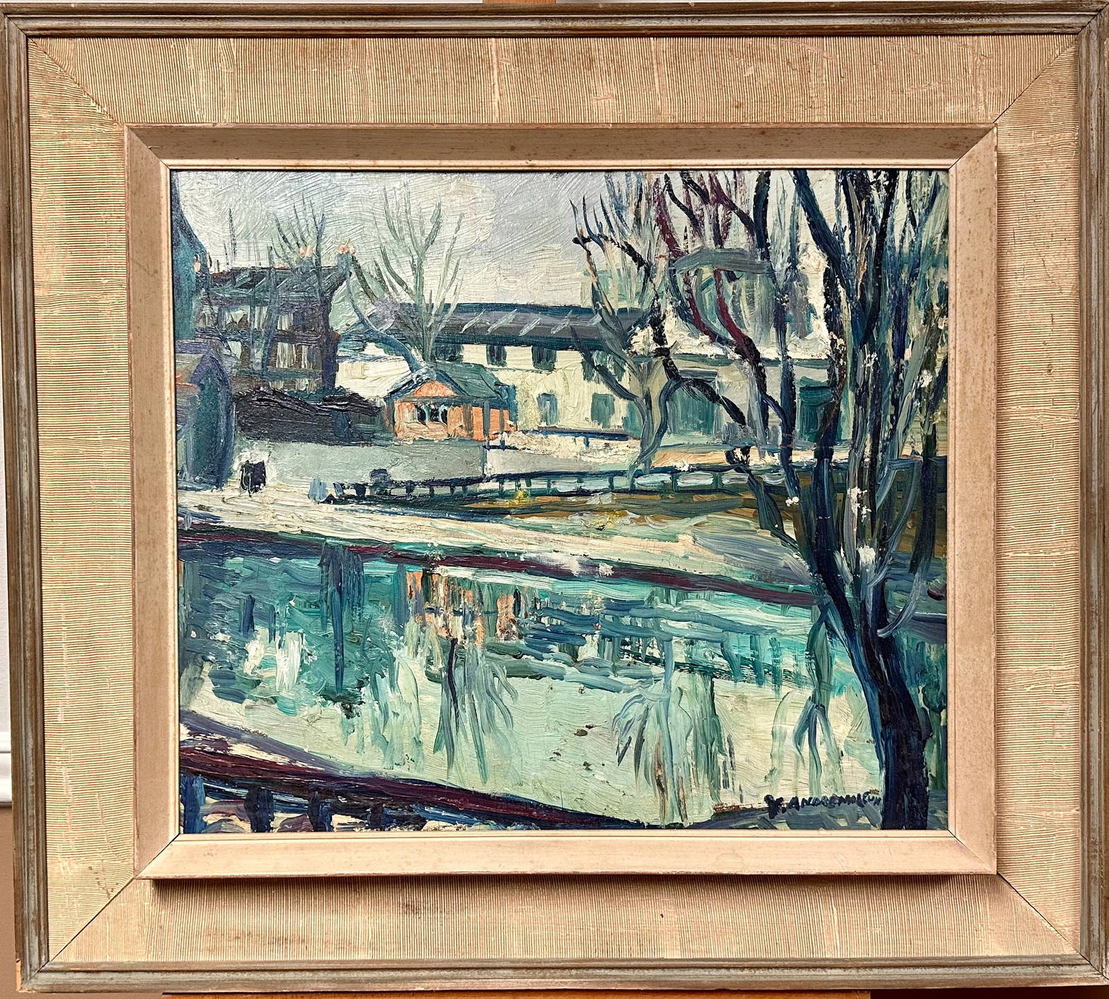 Vintagefrench Artist Yves Andre Moleux School Of Paris Oil Painting ...