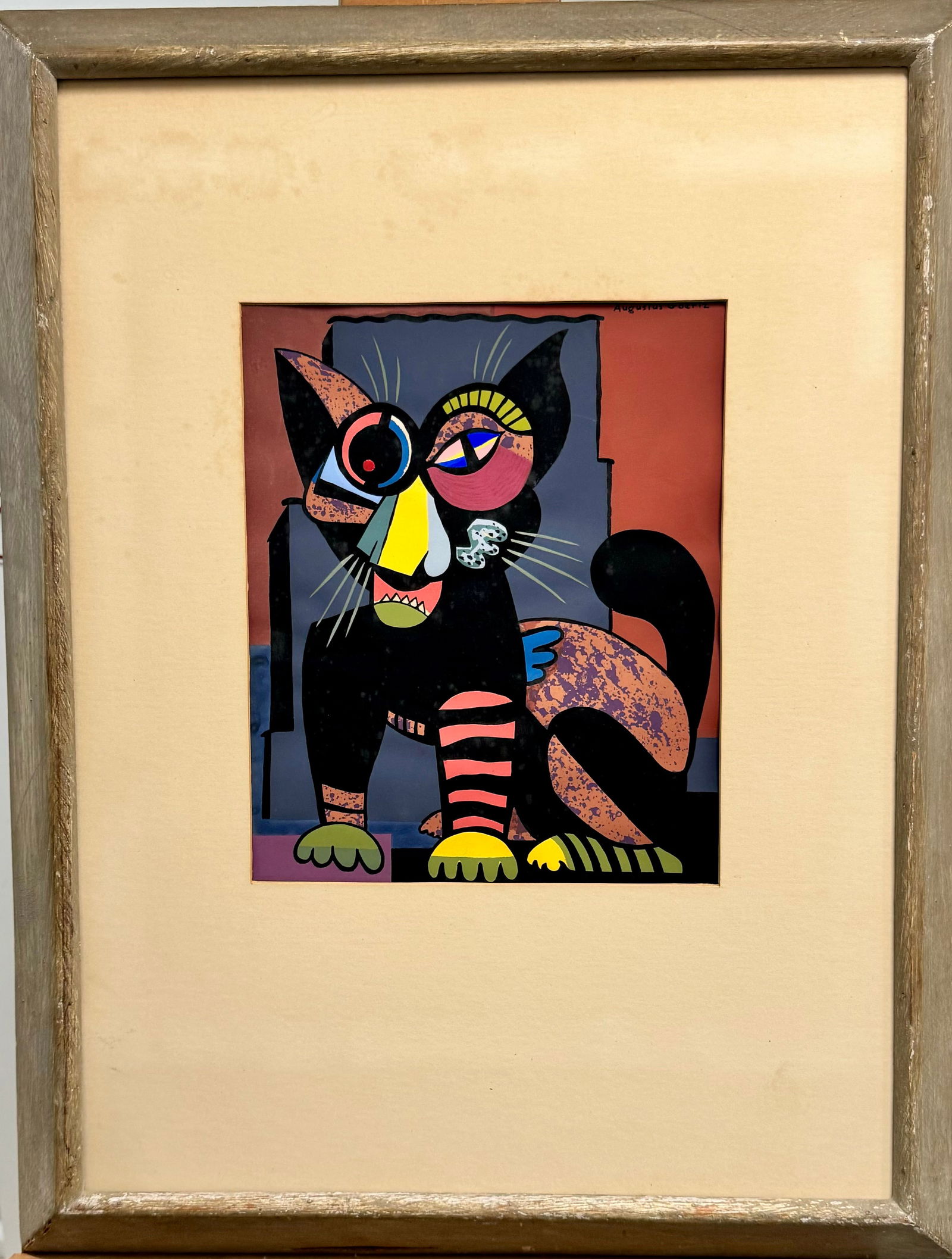 Vintage American School New York Artist Mid Century Modern Augustus ...