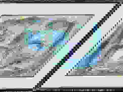 Vintage American School Alabama Artist Mid Century Modern Abstract ...