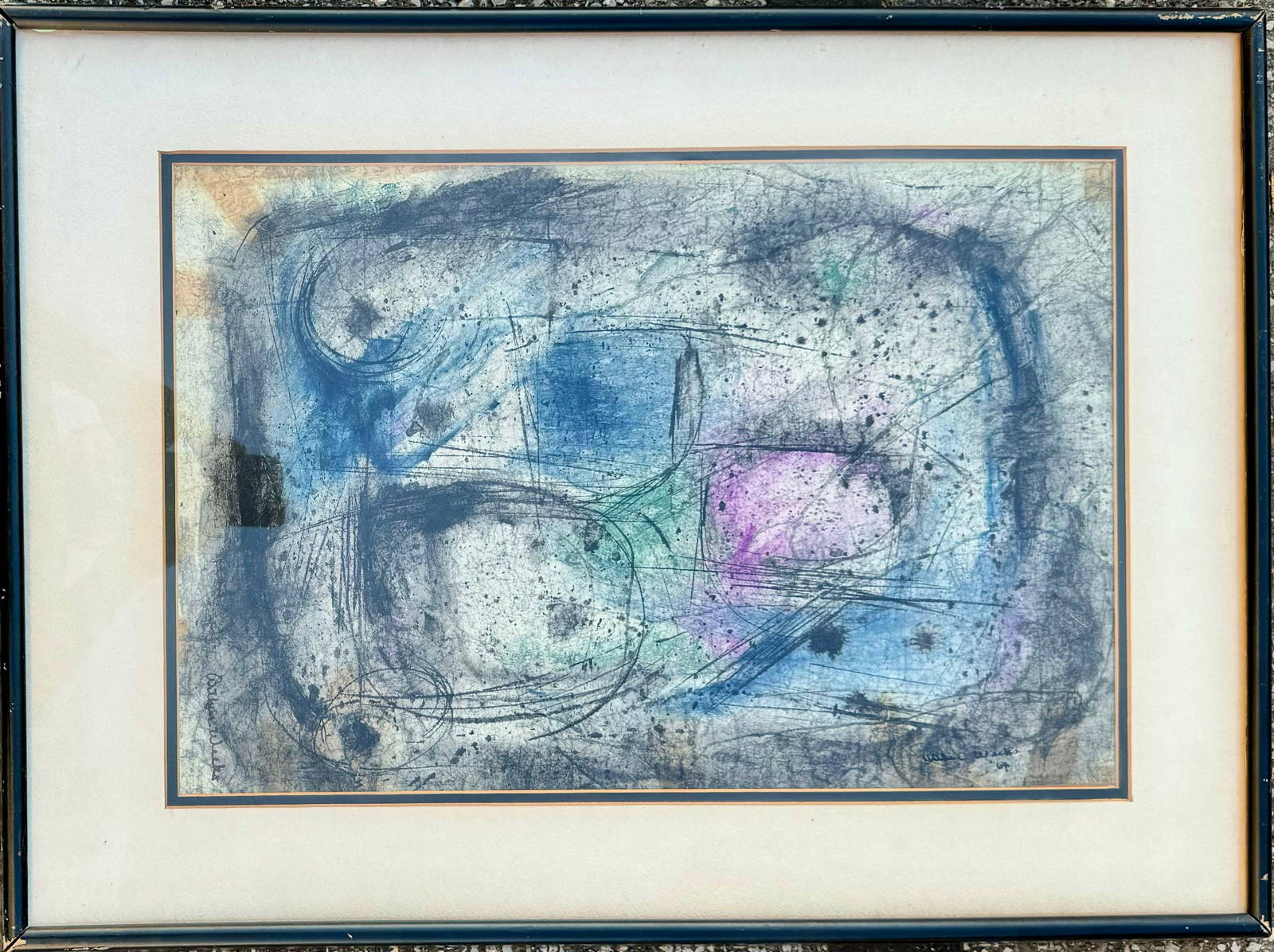 Vintage American School Alabama Artist Mid Century Modern Abstract ...