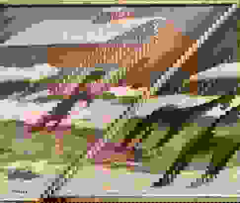 Vintage American School Wpa Era New Mexico Artist Russell Cowles Oil ...