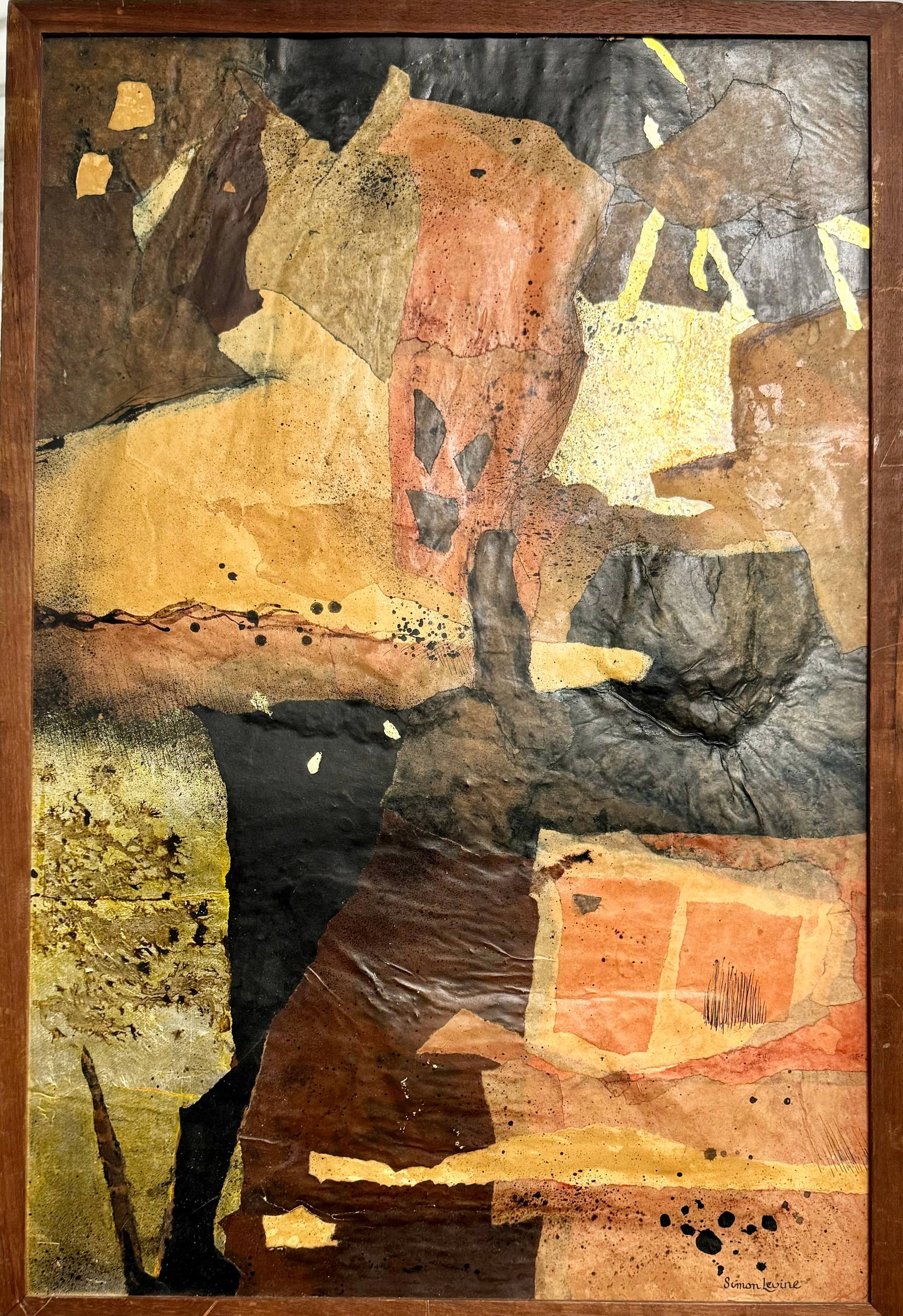 Vintage American School New York Artist Mid Century Modern Abstract ...