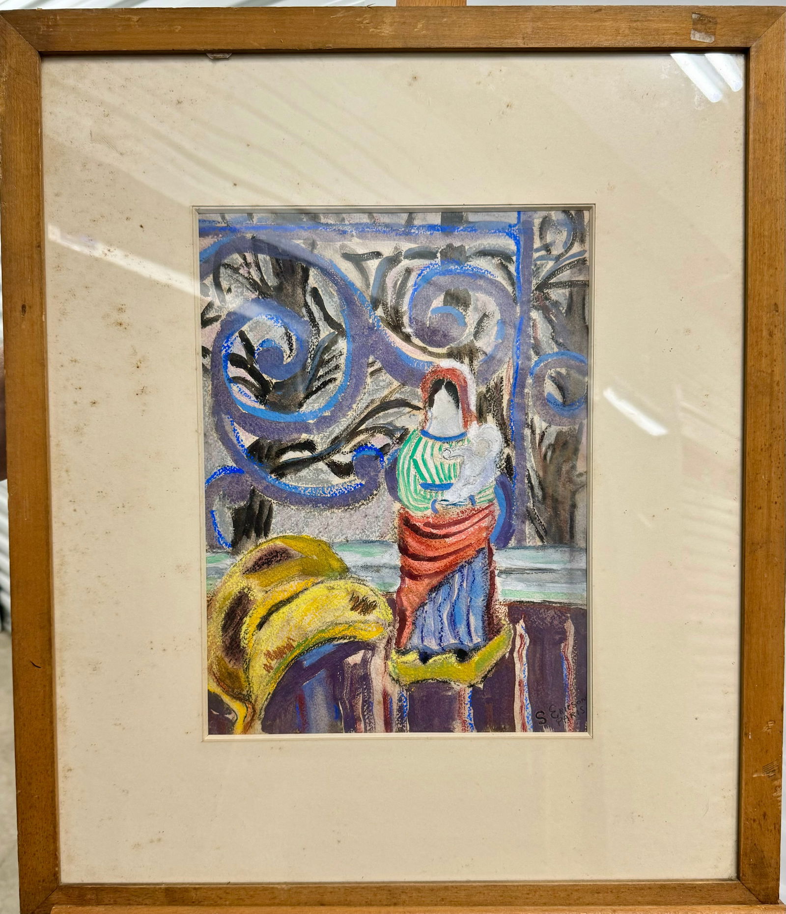 Vintage American School Modernist Abstract Missouri Artist Susan Kunce ...