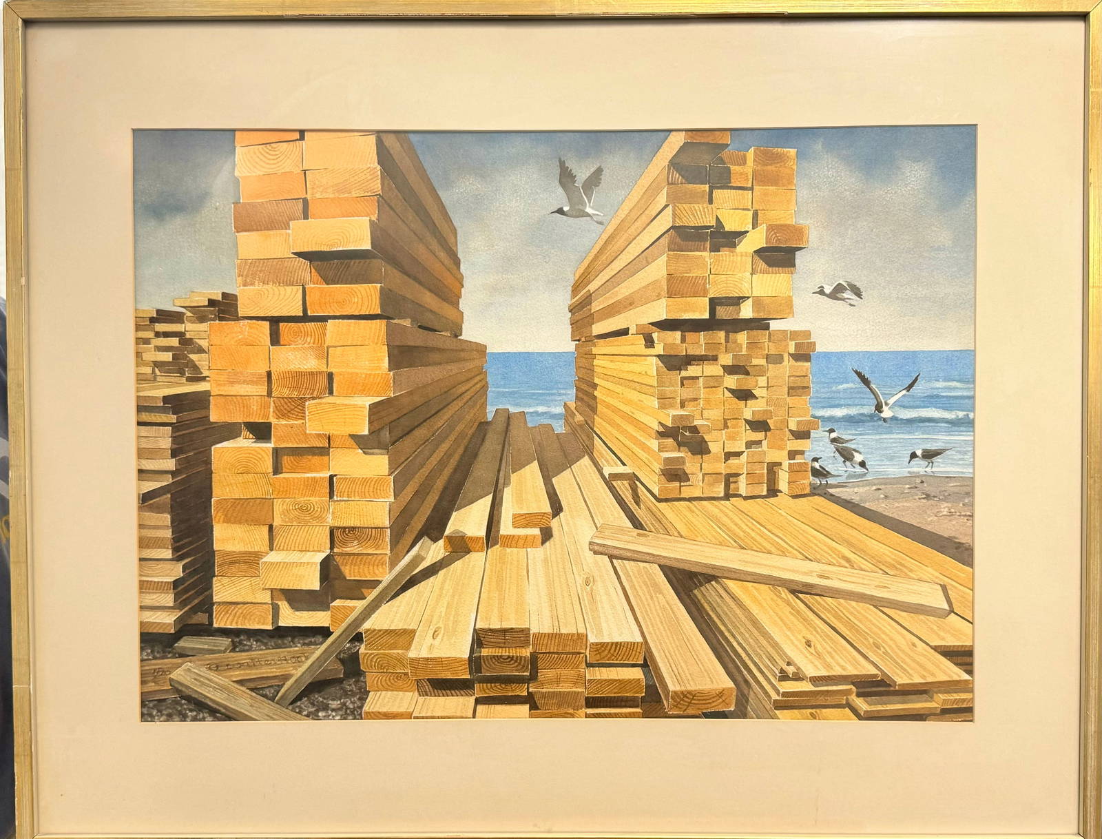 Vintage American School Montana Artist Walter Hook Surrealist ...