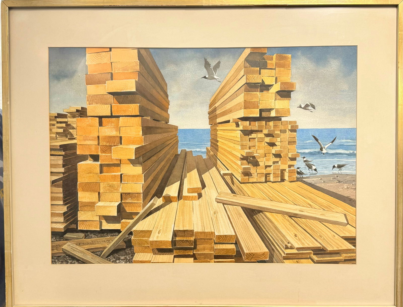 Vintage American School Montana Artist Walter Hook Surrealist ...