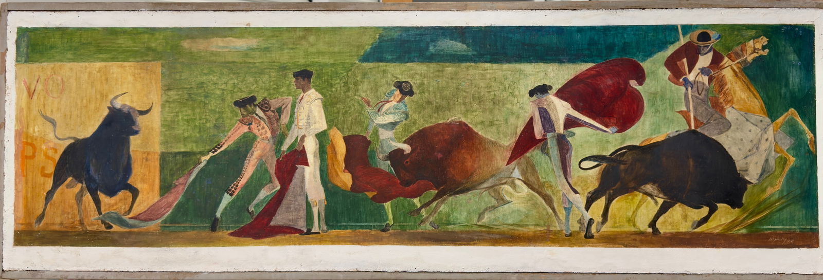 Early Wpa Period Egg Tempera Mural Pennsylvania California Artist Hugh ...