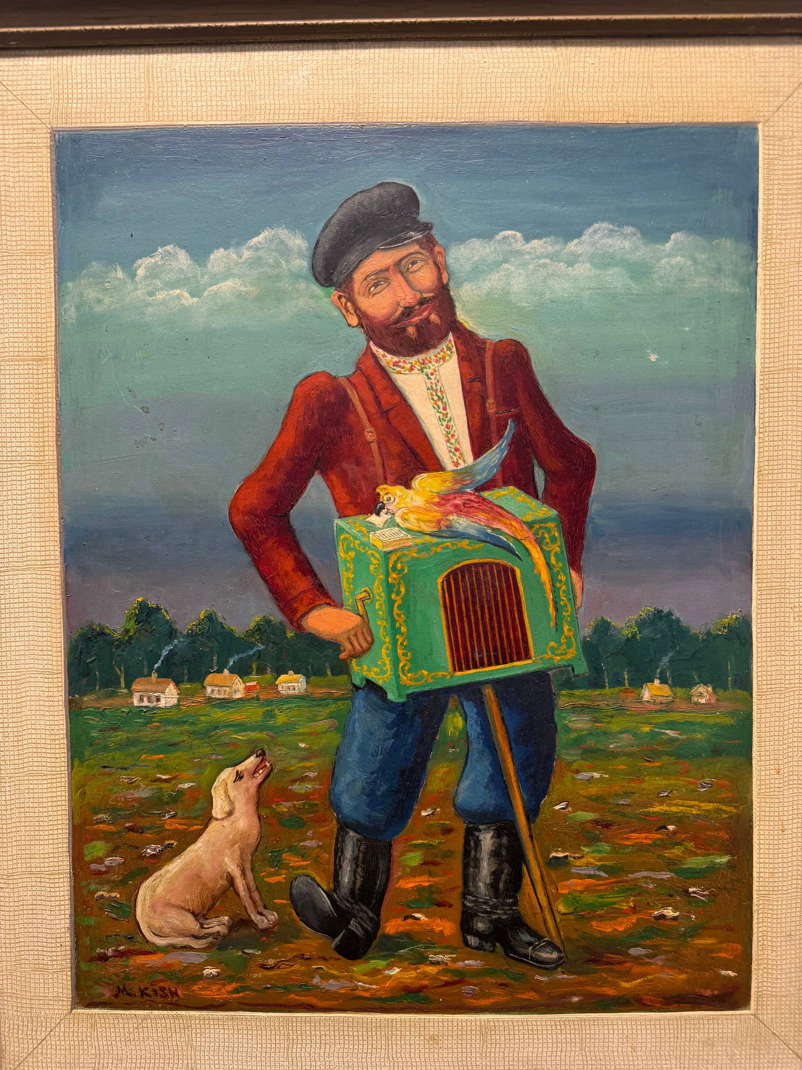 Vintage Jewish Wpa Impressionist Oil Painting Maurice Kish Signed Auction