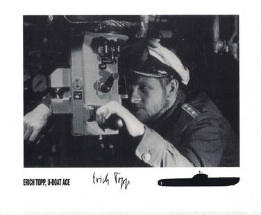 German U Boat Commander Alfred Eick Photo Signed