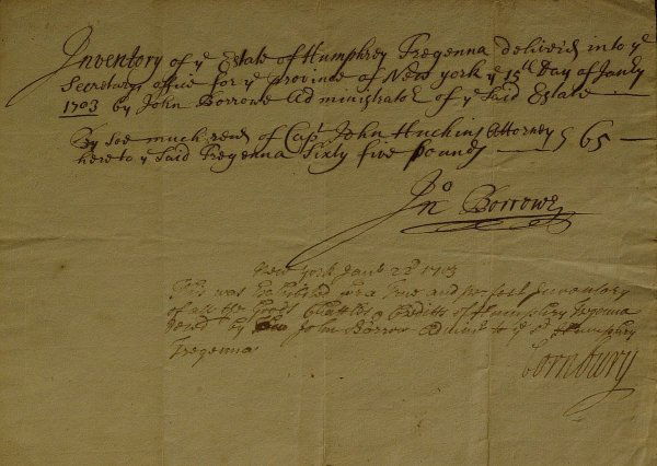 2: Colonial Gov LORD CORNBURY - Document Signed