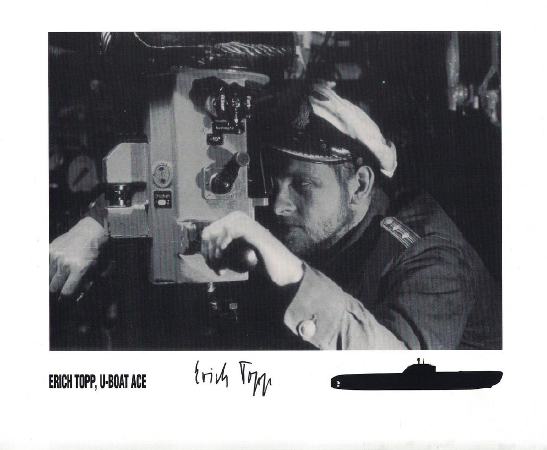 German Admiral ERICH TOPP - Photo Signed