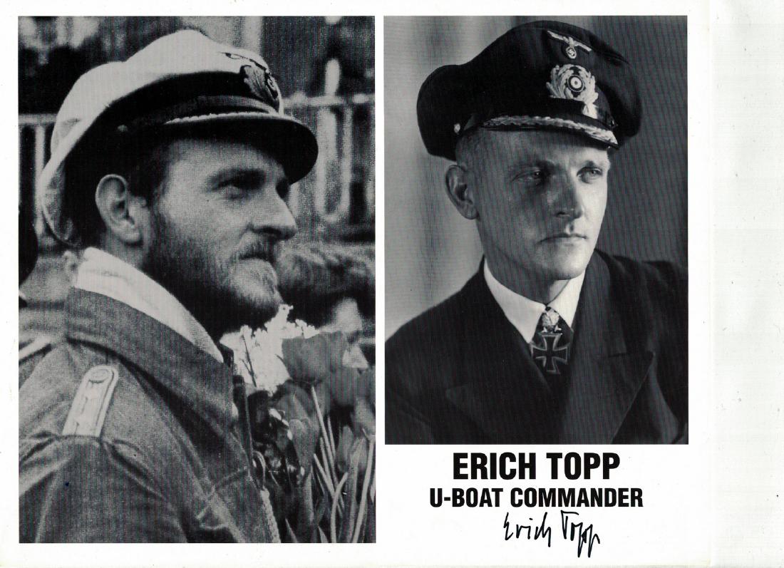 U-Boat Commander ERICH TOPP - Photo Signed