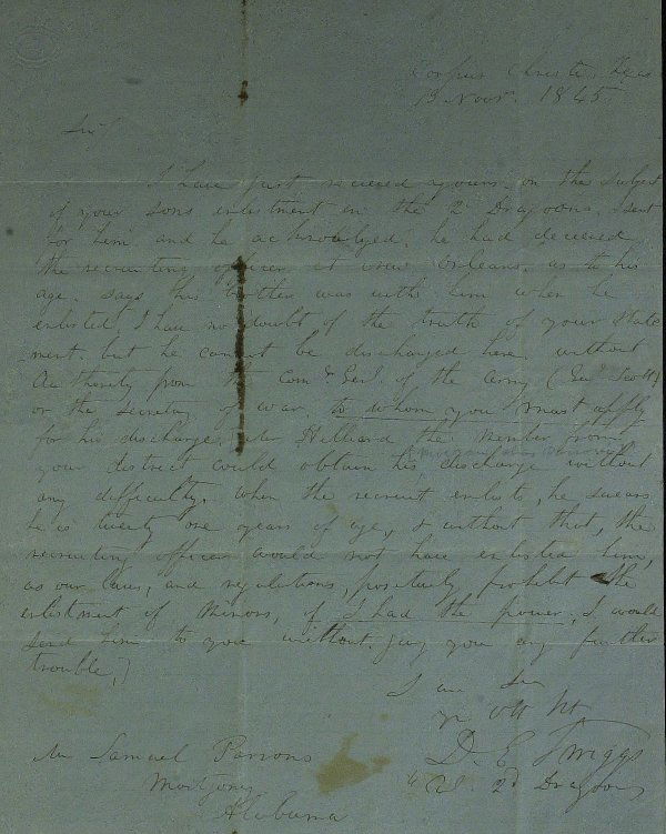 Csa Gen David Twiggs Autograph Ltr Signed