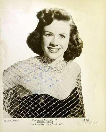 Vocalist Fran Warren Photo