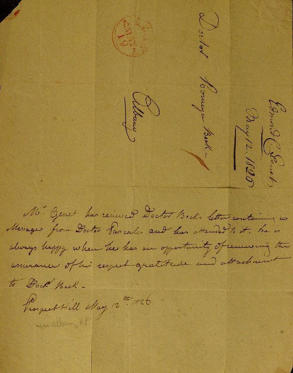 23: French EDMUND "CITIZEN" GENET- Autograph Ltr Signed