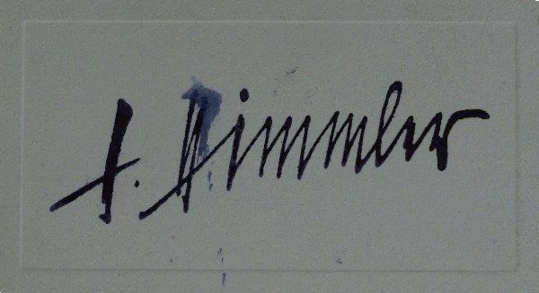 German Monster Heinrich Himmler Card Signed
