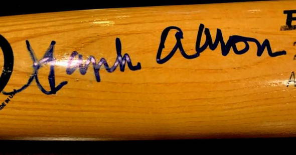 Hank Aaron Signed Bat