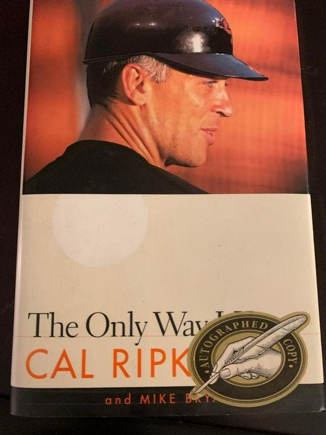 Hof Member Cal Ripken Jr His Book Signed