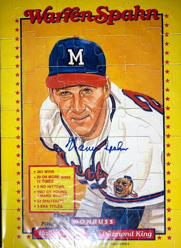 Hof Member Warren Spahn Signed Puzzle