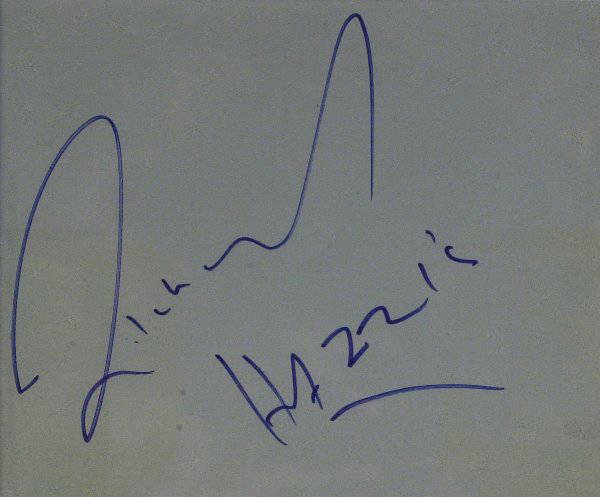 Dumbledore Actor Richard Harris Card Signed