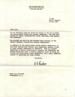 Atomic Sub Admiral Hyman Rickover Typed Ltr Signed