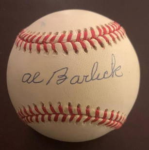 Al Barlick Signed Hall Of Fame 1989 Midwest Baseball Major League Nl ...