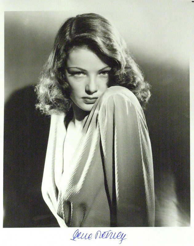 286: Laura Actress GENE TIERNEY - Photo Signed