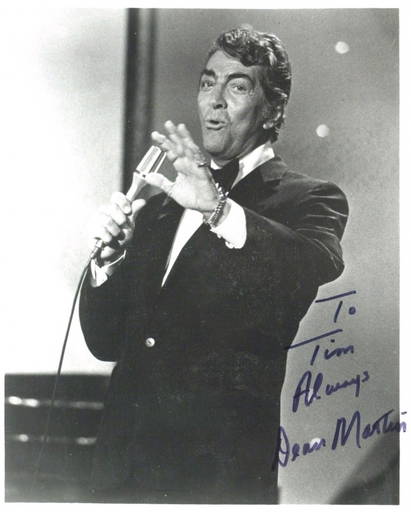 Rat Pack Singer Dean Martin Photo Signed
