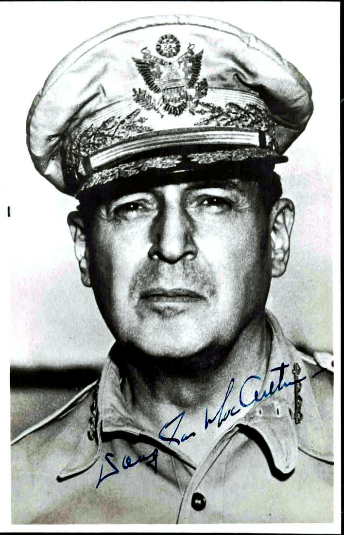 General Douglas Macarthur Photo Signed