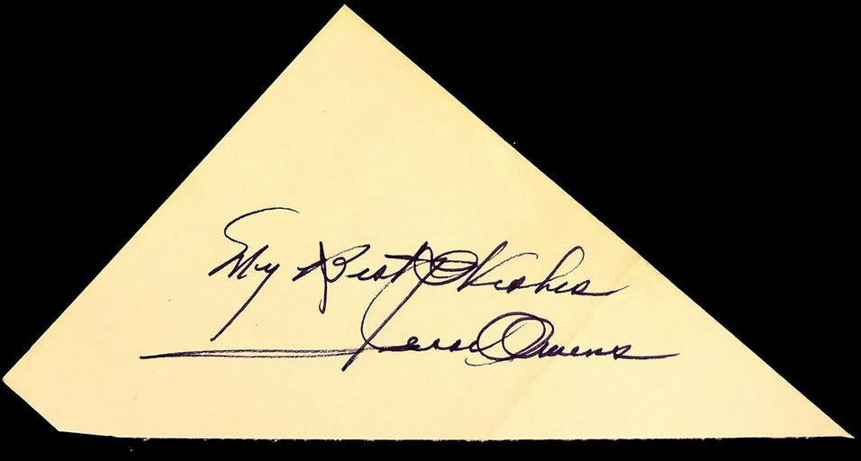 Olympic Legend JESSE OWENS - Signature (#0575) on Nov 25, 2022 | The ...