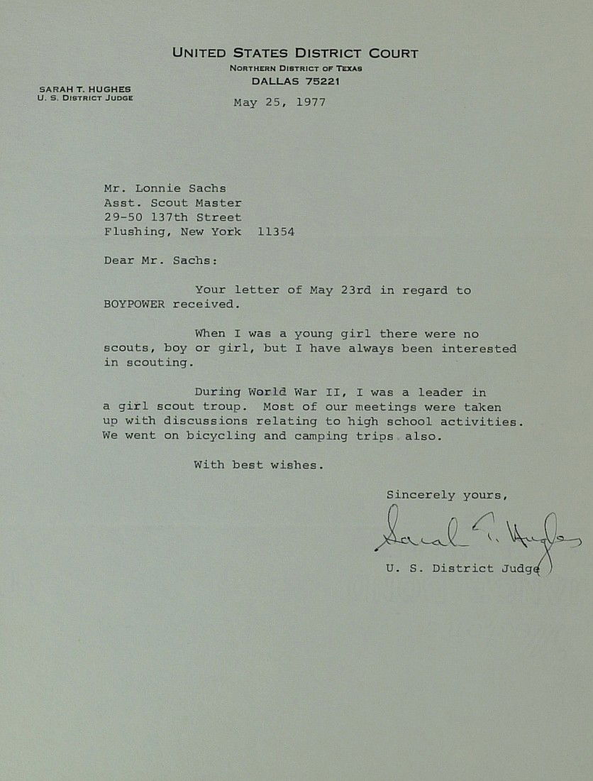 Judge Sarah Hughes Tls She Swore In Lbj