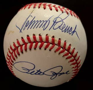 Cincinnati Reds Big Red Machine Signed Bat Johnny Bench Pete Rose 11 ...