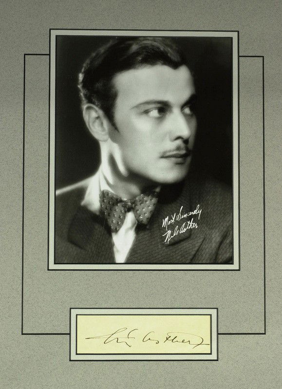 1020: Swedish Actor NILS ASTHER - Matted Signature